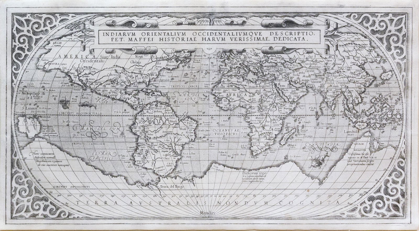 Marfei Map of the World after Ortelius | Barnebys