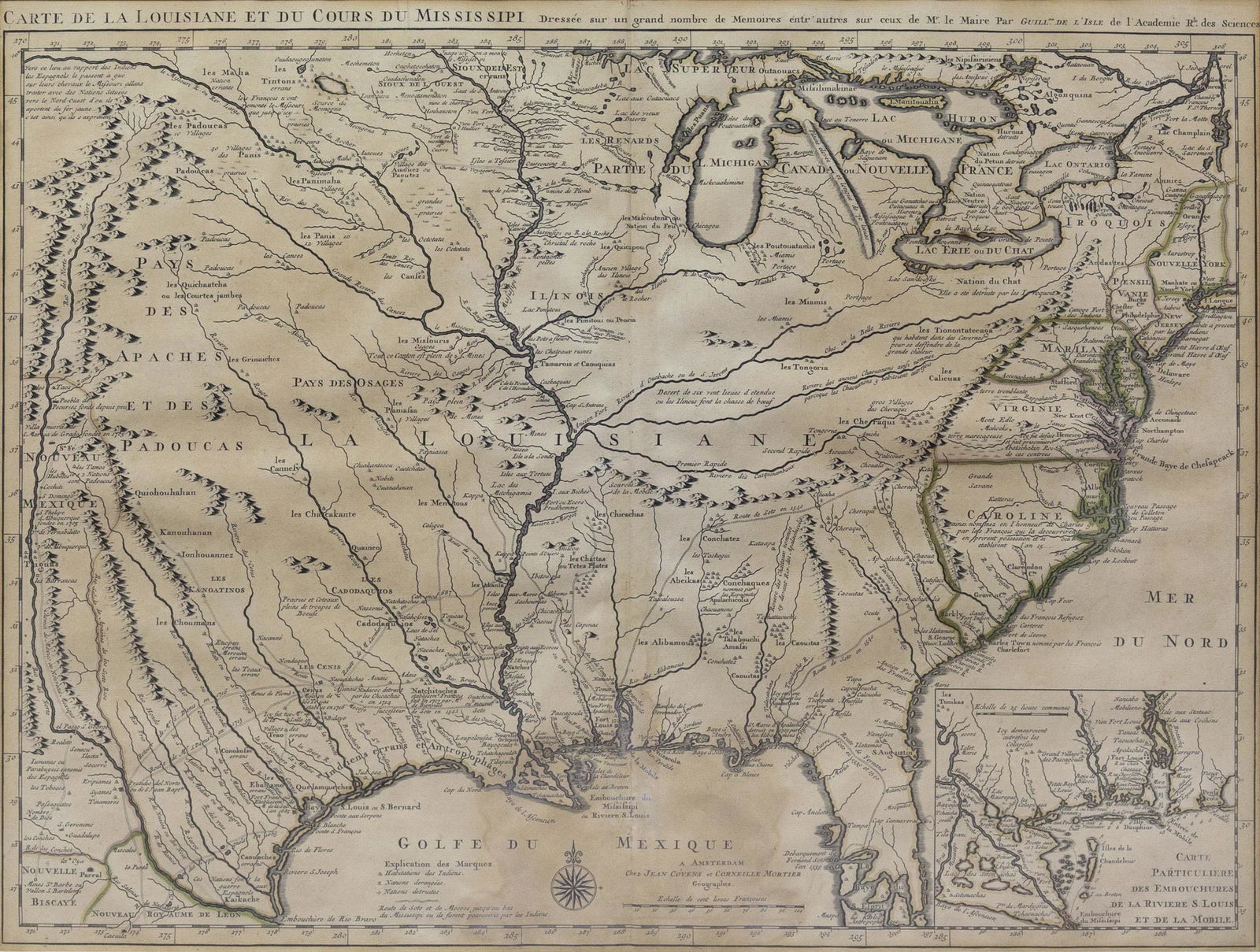 Updated version of Delisle's influential map of the | Barnebys