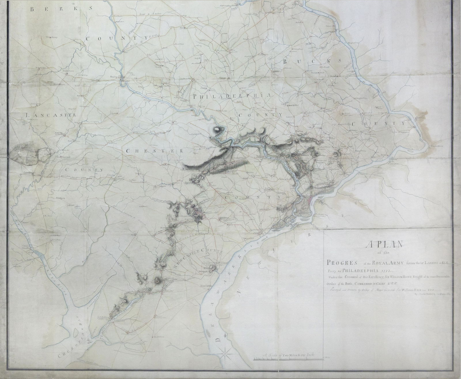 Blaskowitz's extremely important manuscript map of the | Barnebys