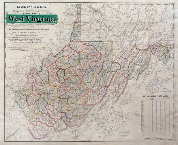 Rand McNally New Railroad Map of West Virginia (#0149) on Jan 28, 2023 ...