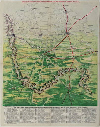 Bird's Eye View Of The Bluegrass Region, Kentucky