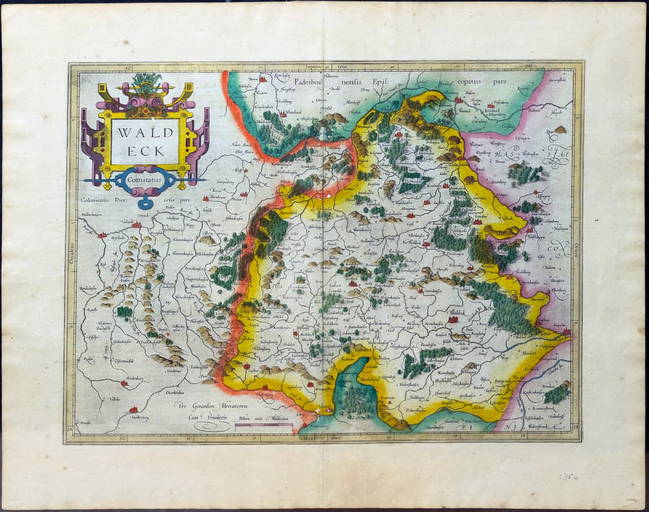 Mercator Map Of Waldeck, Germany