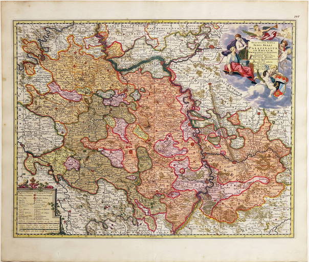 Visscher Map Of Germany Showing Frankfurt