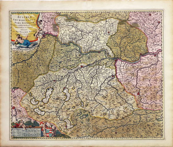 Visscher Map Of Austria Showing Salzburg
