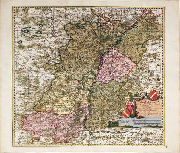 Visscher Map Of Alsatia In France And Germany