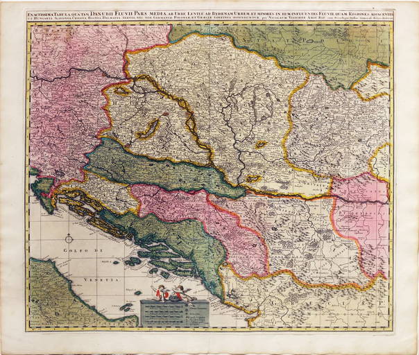 Visscher Map Of The Danuabe River Showing The Balkans