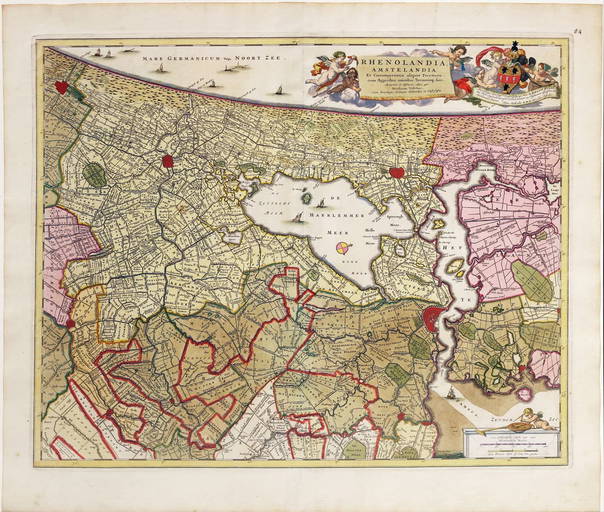 Visscher Map Of Central Holland Showing Amsterdam