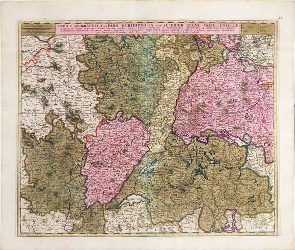 Visscher Map Of The Upper Rhine River