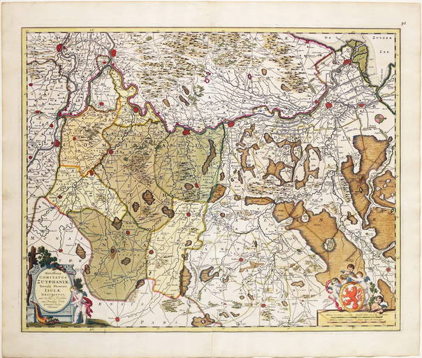 Visscher Map Of Zutphen, Holland