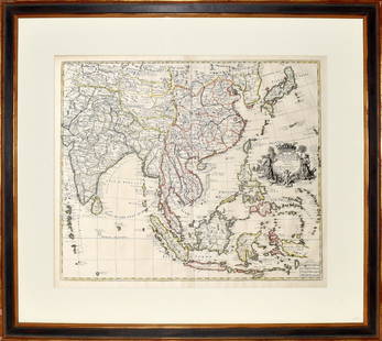 Rare 1721 John Senex "a New Map Of The World" Auction