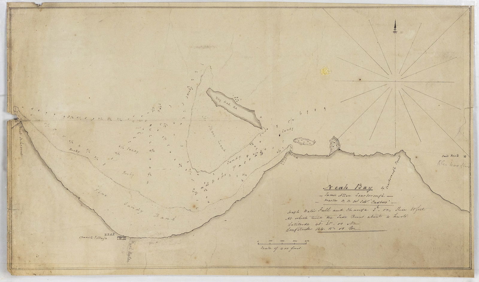 Manuscript Chart Of Neah Bay, Washington Auction