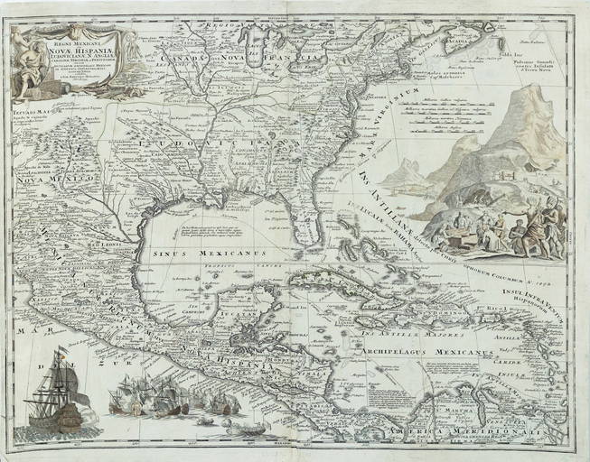 Homann Map Of New Spain 1720