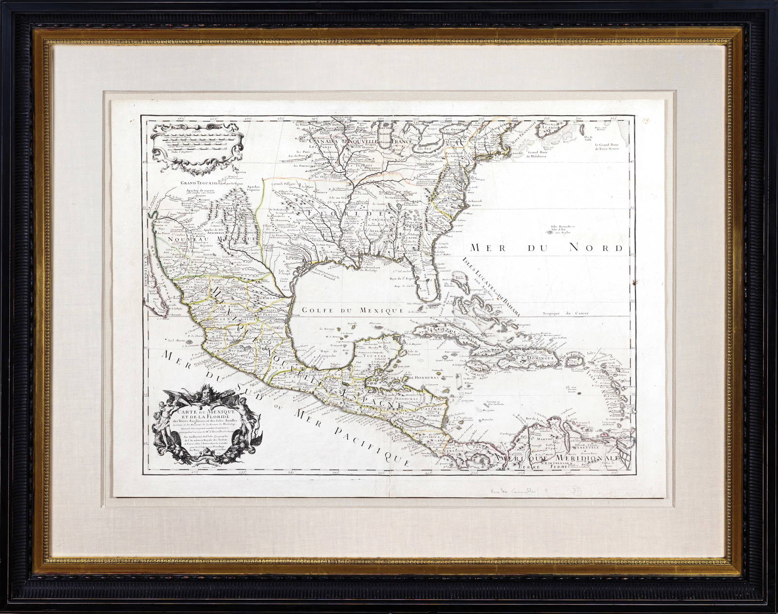 De L'isle Map Of Mexico And Florica, 1703 - First State And Edition Auction