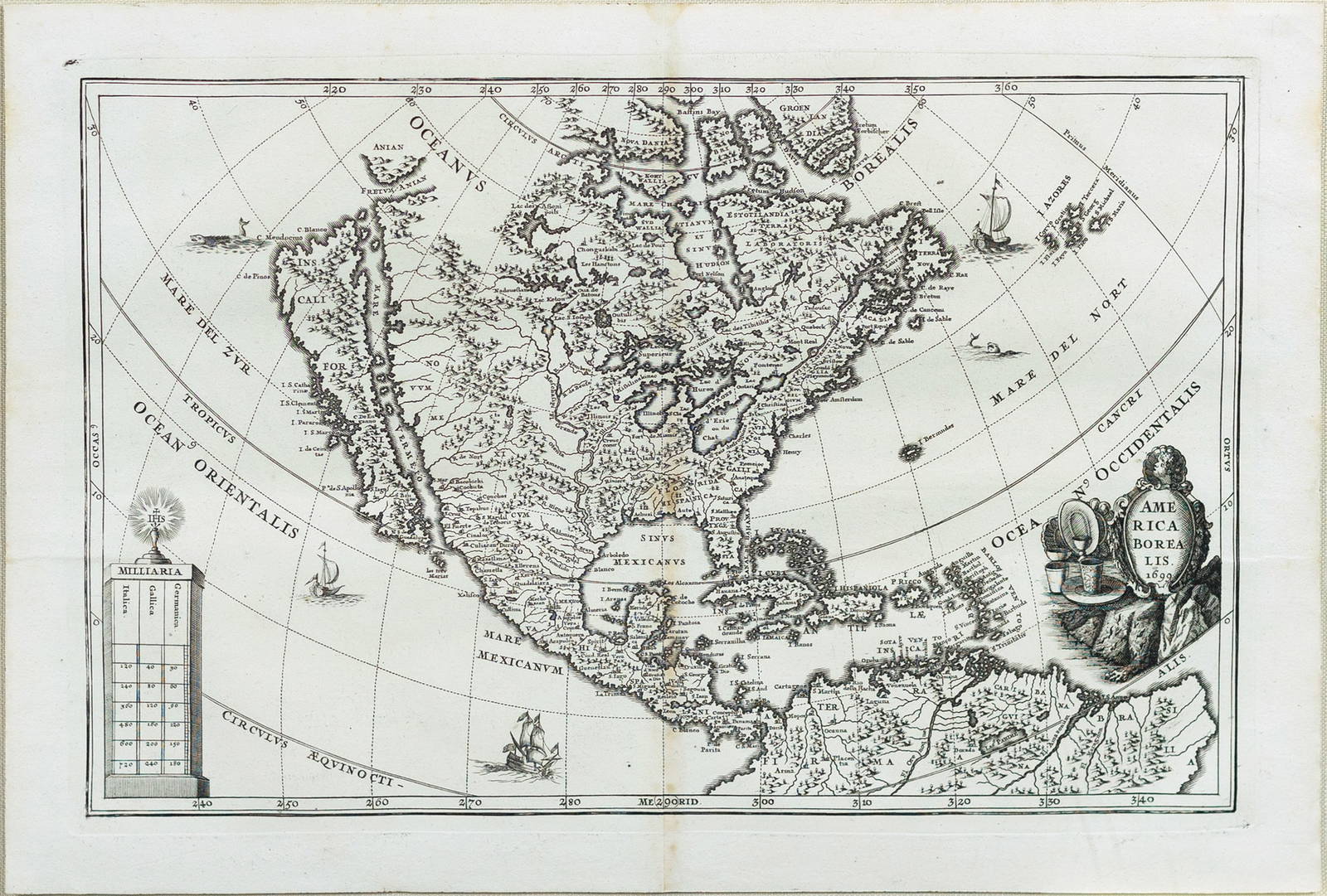 Scherer Jesuit Map Of America Showing California As An Island Auction
