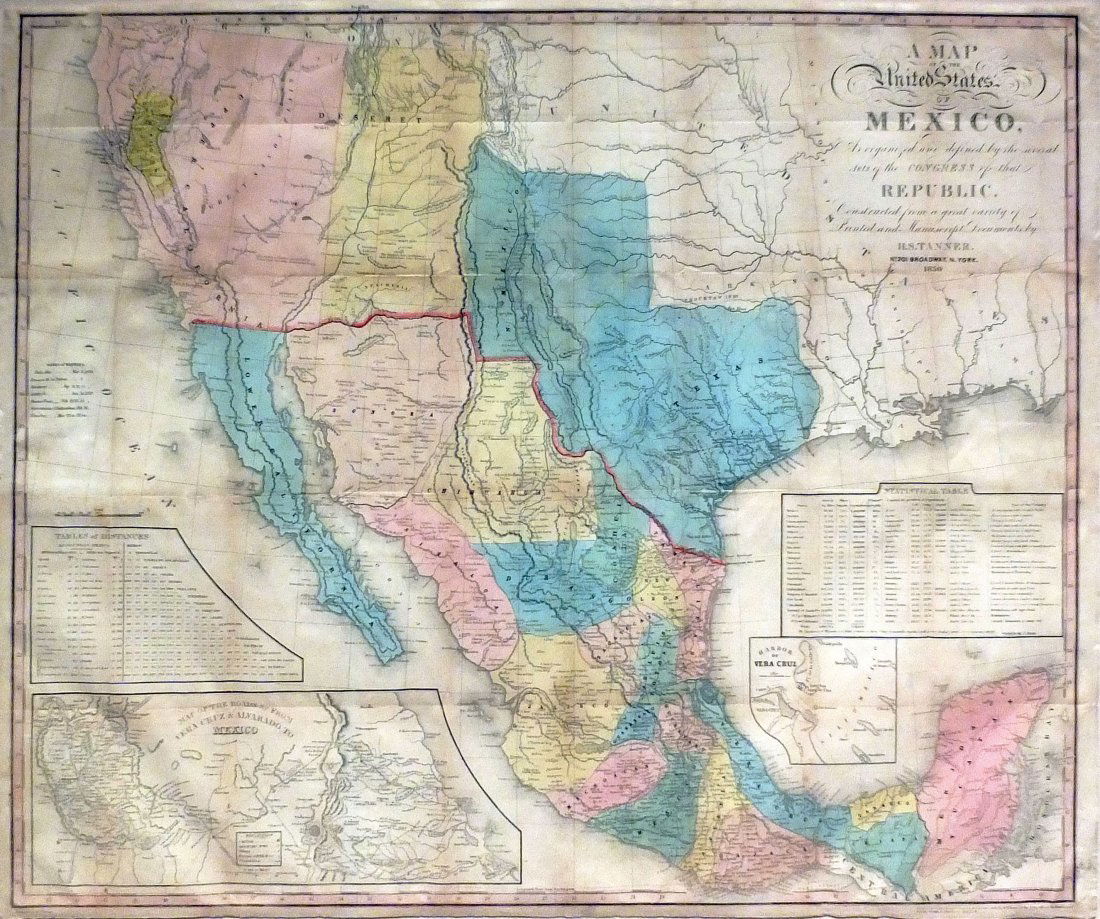 A Map Of The United States & Mexico
