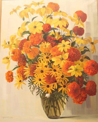 Elizabeth Rouviere, (french, 20th Century), Roses