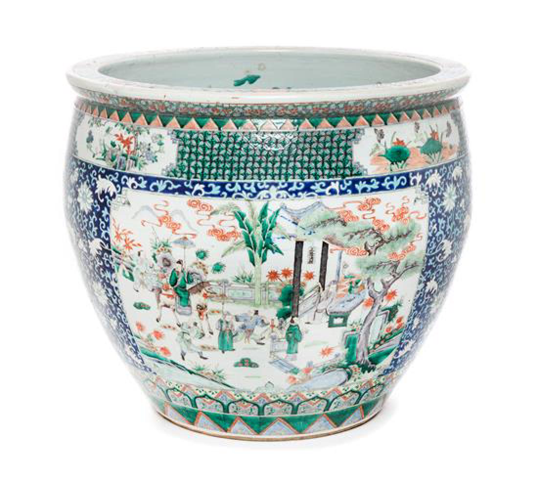 A Chinese Porcelain Fish Bowl