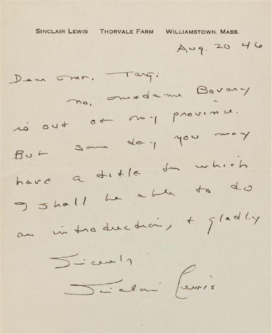 LEWIS, Sinclair (1885-1951).
