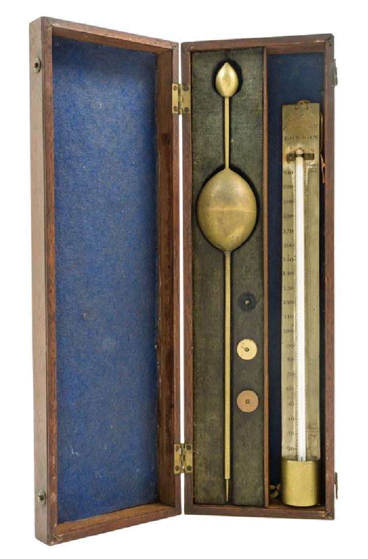 * An English Brass Hydrometer Length of hydrometer 13