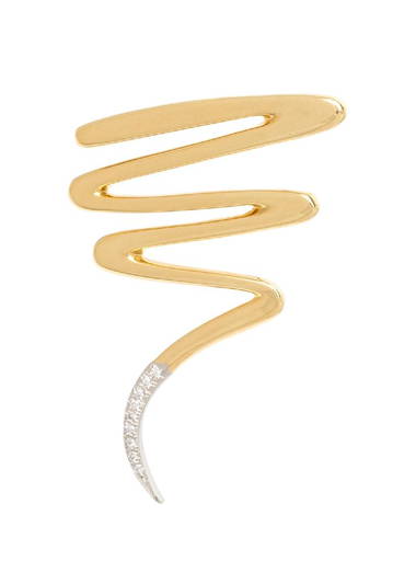 *an 18 Karat Yellow Gold, Platinum And Diamond Squiggle