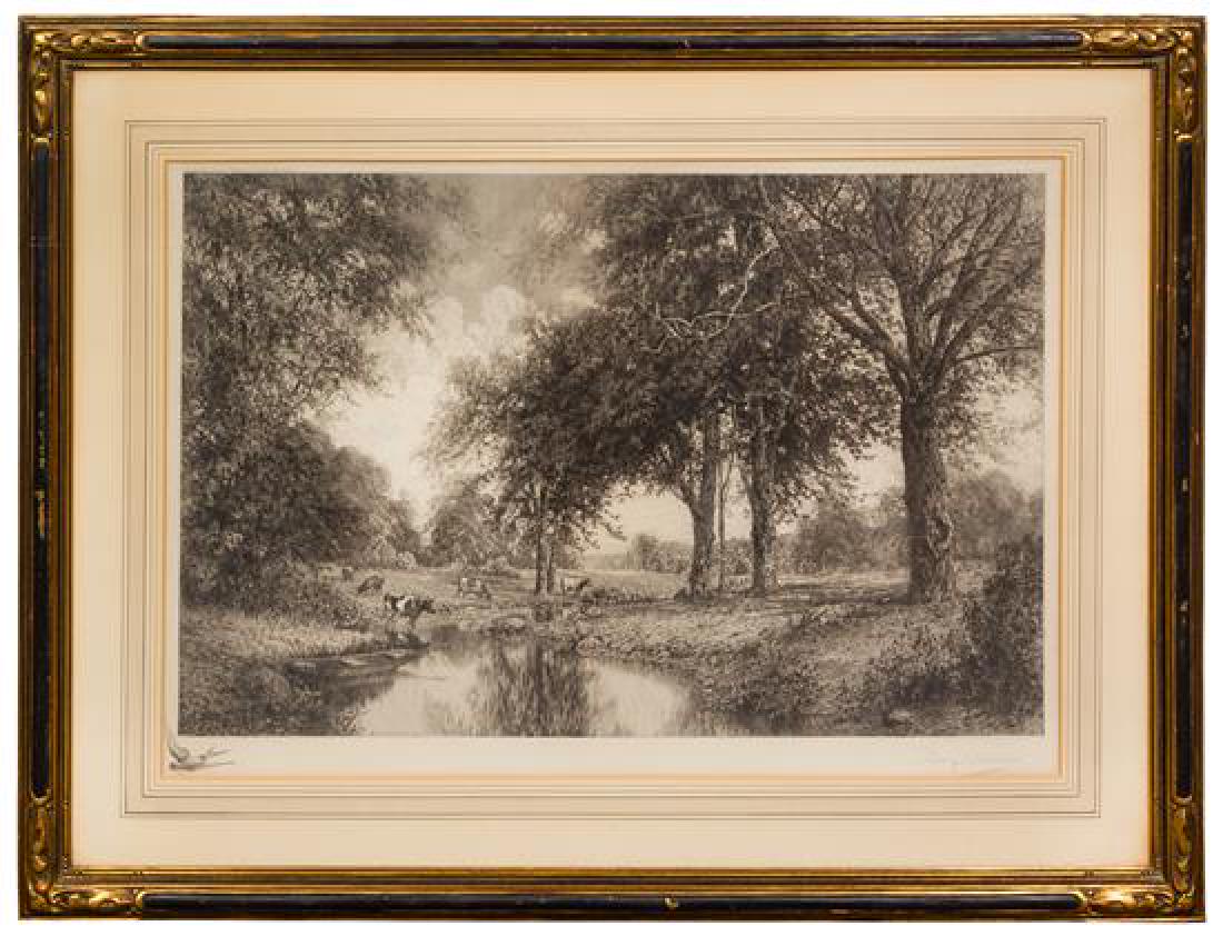 Benjamin Lander, (American, 1842-1915), Untitled (Cows