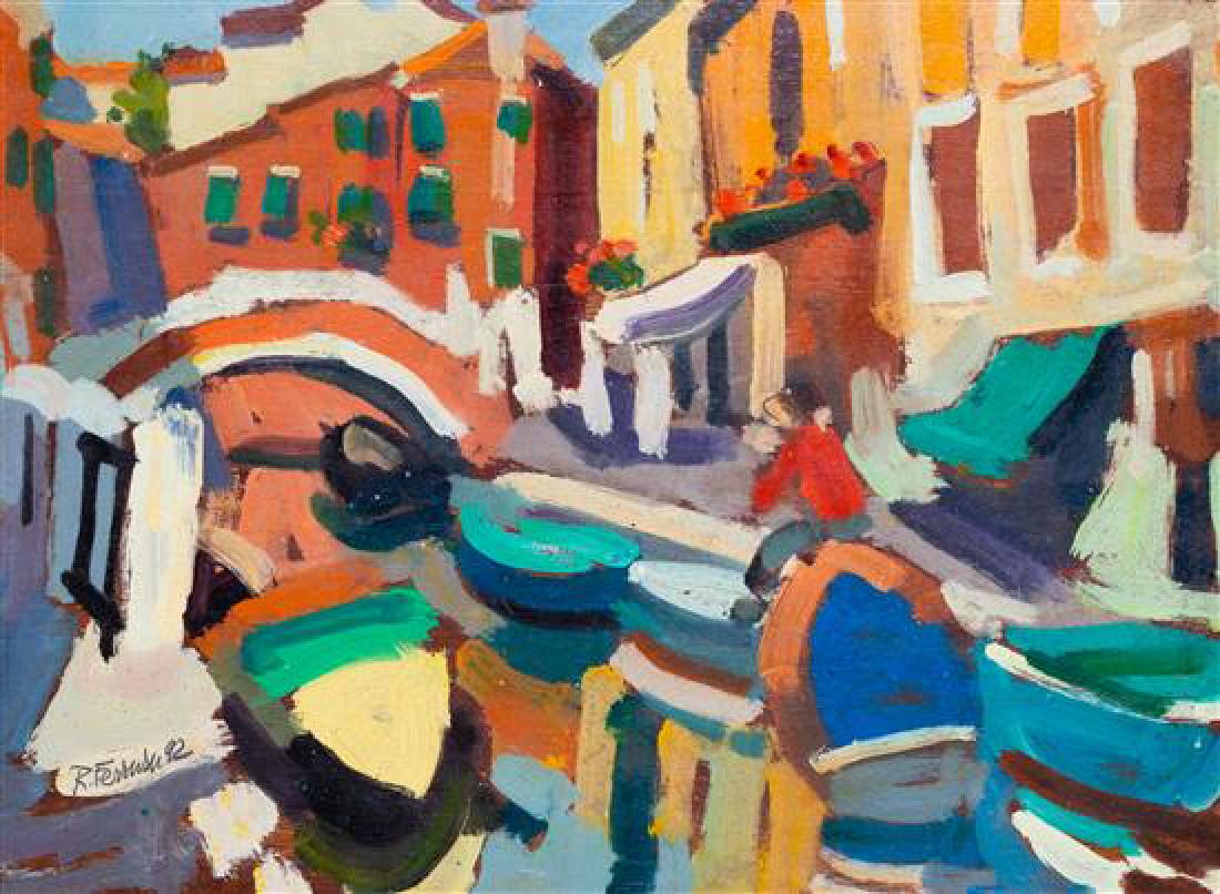 Roberto Ferruzzi, (Italian, b. 1927), Untitled (View of