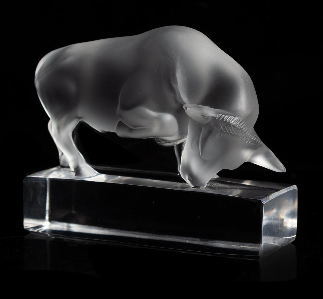 * Lalique, , Bull Paperweight