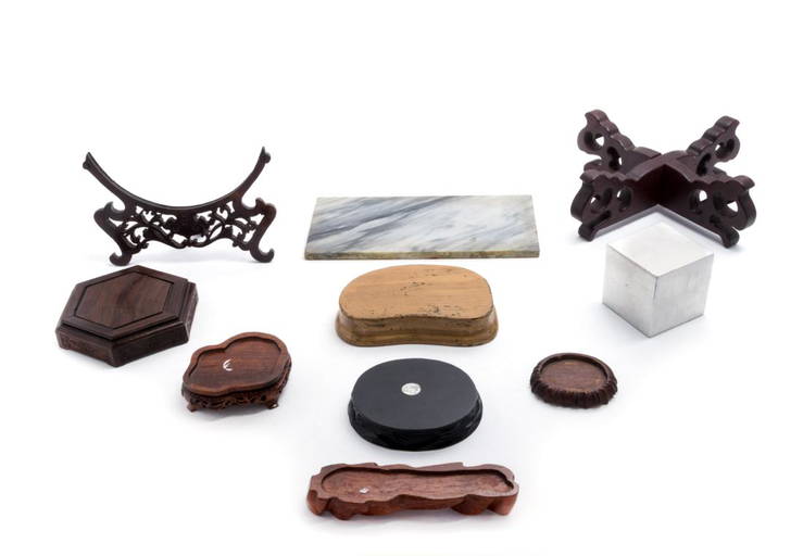 Twenty Nine Chinese Irregular Hardwood Stands