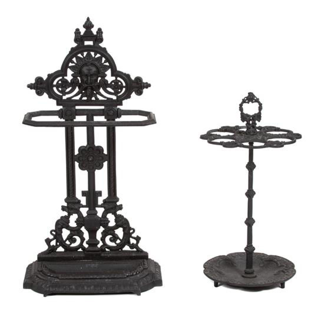 Two Victorian Style Cast Iron Umbrella Stands - Apr 25, 2019 | Hindman ...