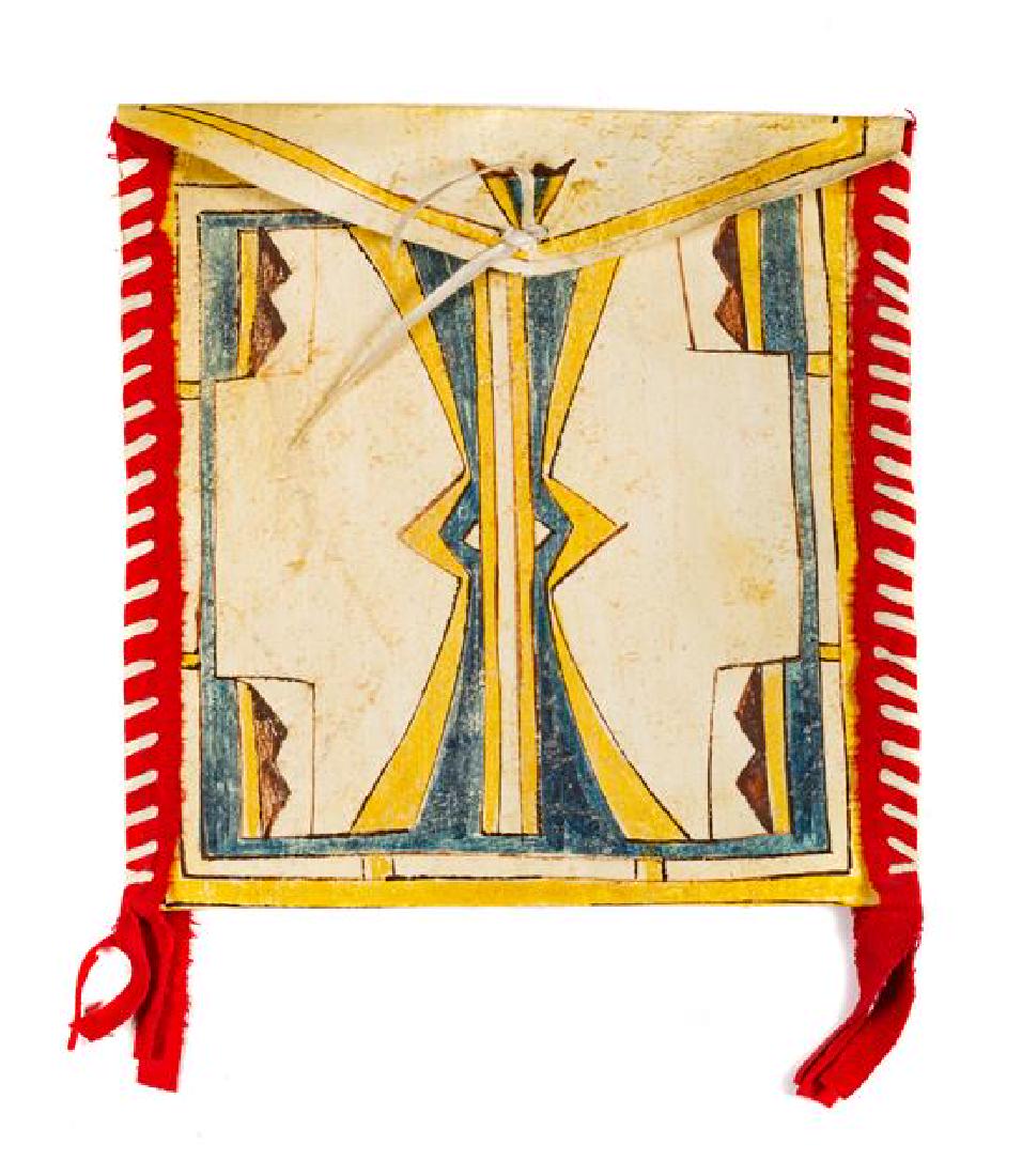 Cheyenne Painted Parfleche Envelope 14 x 13 3/4 inches