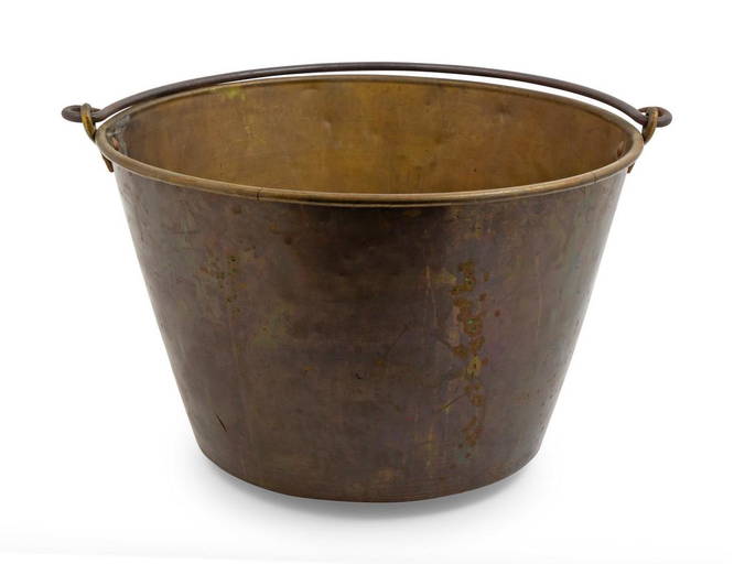 A Primitive Brass Pail 19th Century Height