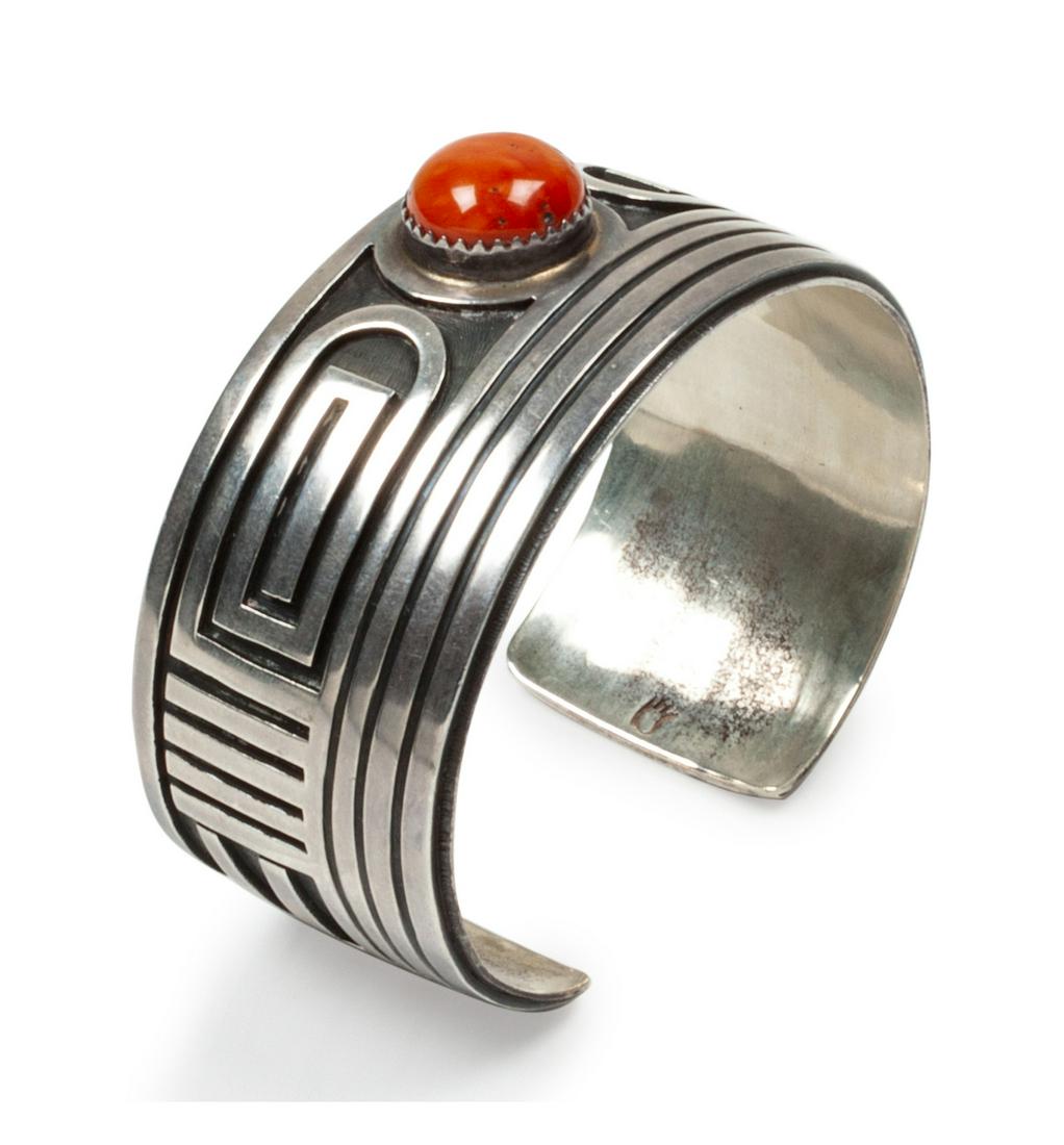 Ricky Coochwytewa (Hopi, b. 1951) Silver overlay cuff - Nov 07, 2019 ...
