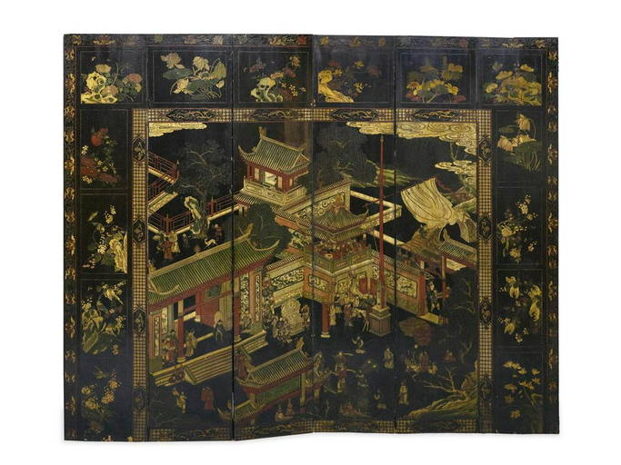 A Chinese Six Panel Coromandel Screen Height Of Each