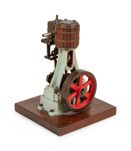 A Painted Metal Stuart No. 4 Steam Engine Model