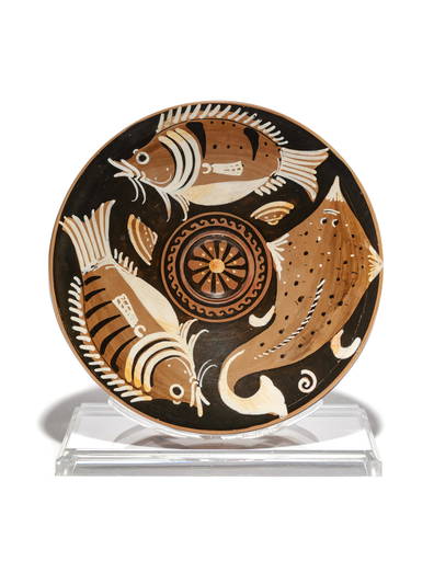 An Apulian Red Figured Fish Plate