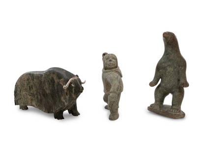 Three Inuit Carved Figures