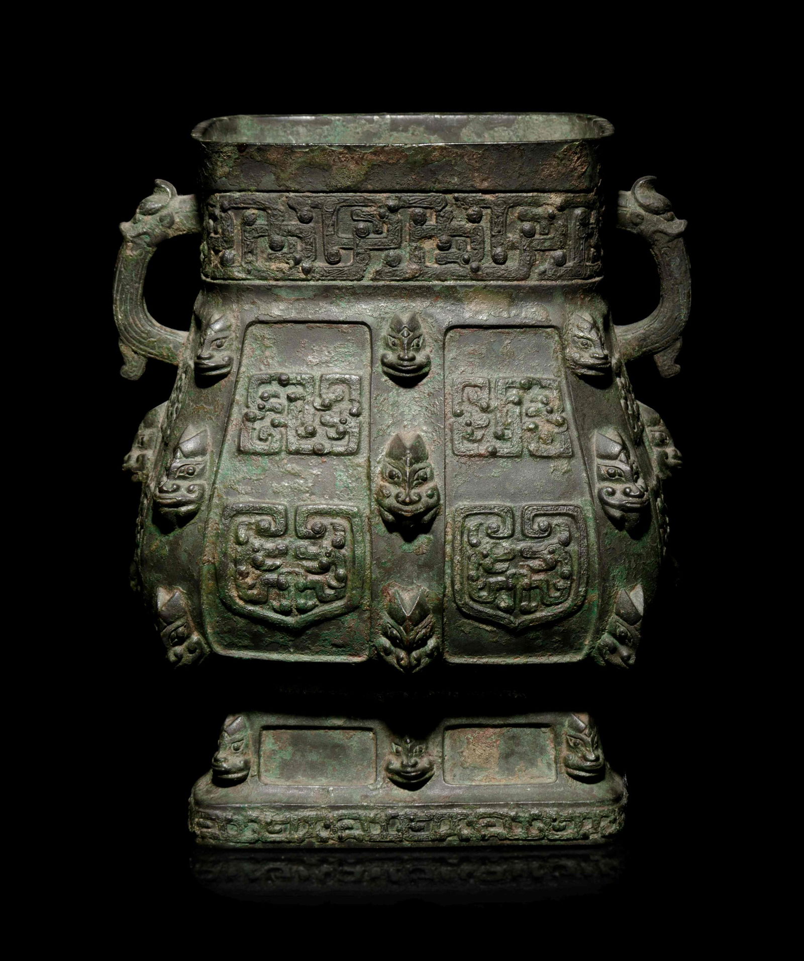 A Chinese Archaistic Bronze Zun Vessel