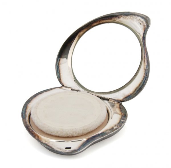 A Halston Heart Shaped Compact,