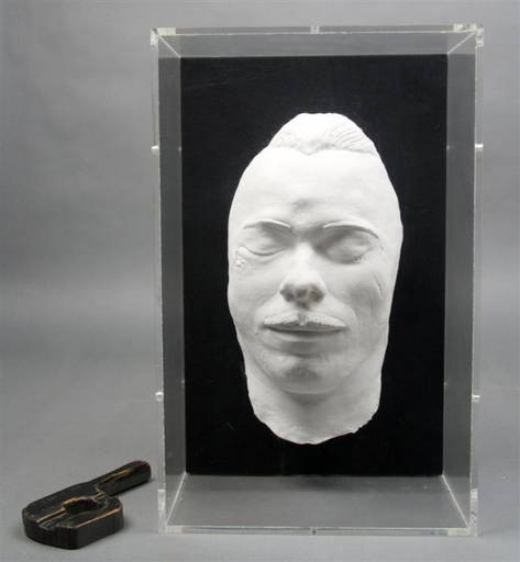 (crime) Dillinger, John. Death Mask. Plaster. Frame