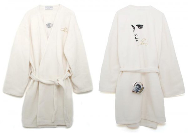 158: A White Fleece Elvis Presley Robe,