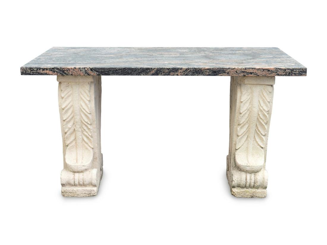 A Neoclassical Style Cast-Stone and Granite Table - Apr 07, 2021 ...