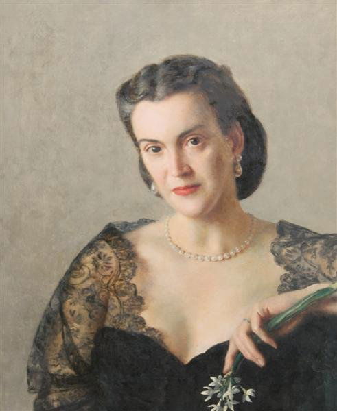 1130: John Koch, (American, 1909-1978), Portrait of Mrs