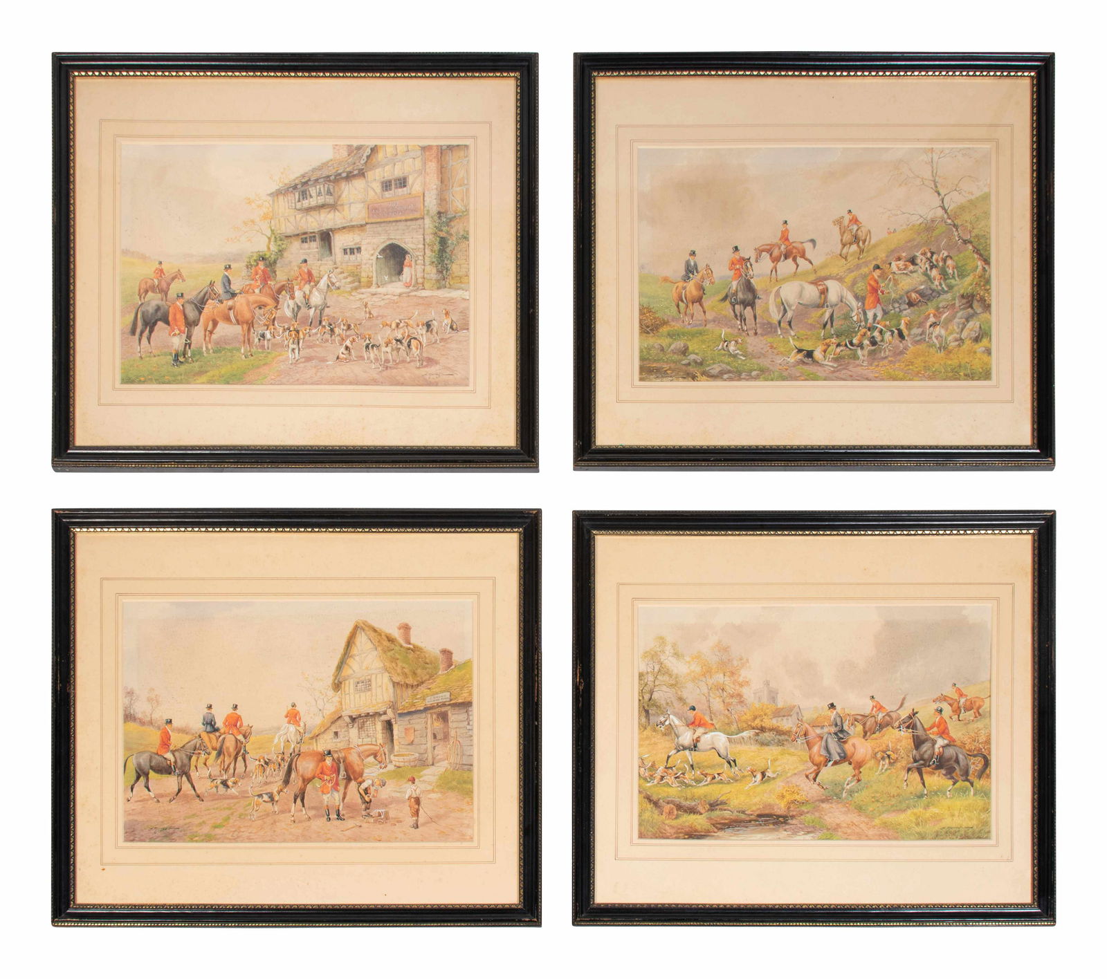 Henry Murray Hunting Scenes (a Set Of Four Works)