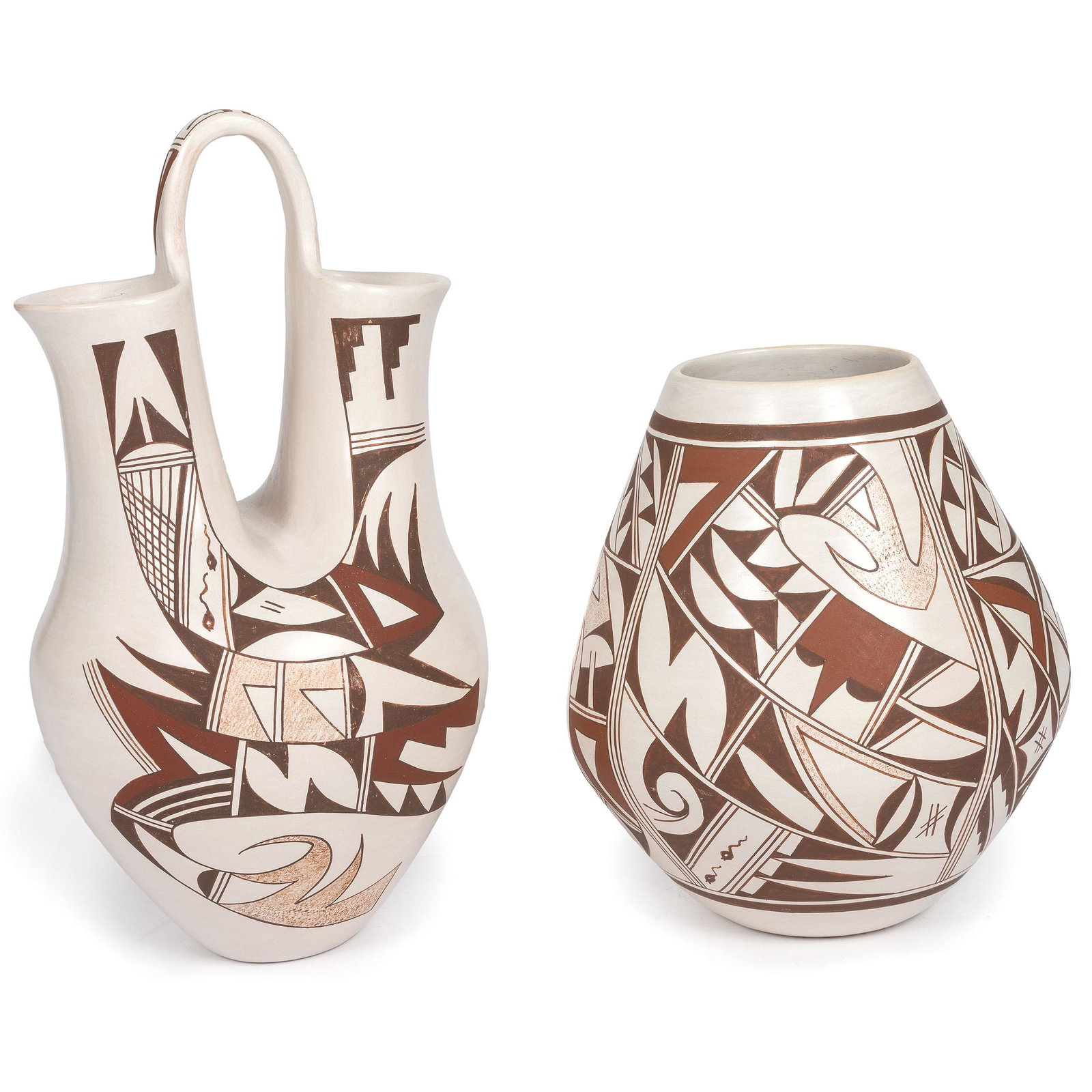 Joy Navasie (hopi Tewa, 1919 2012) Polychrome Vases