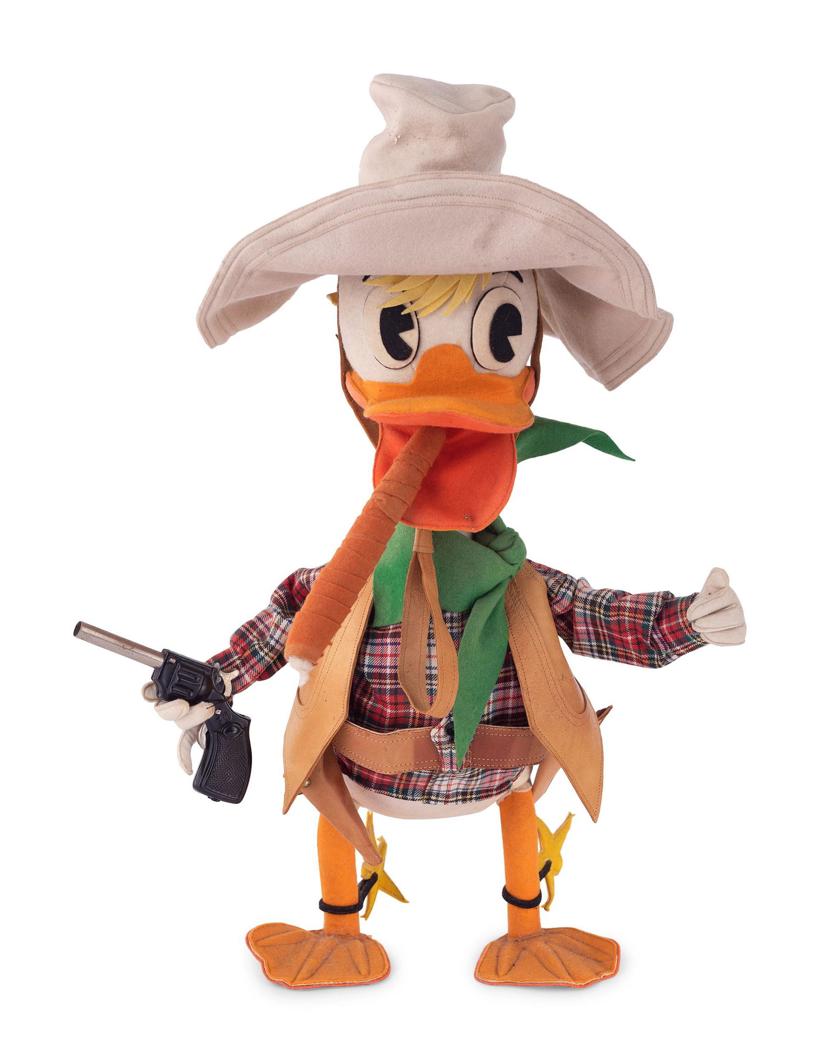 A Rare Lars Donald Duck Felt Sheriff Doll | Barnebys