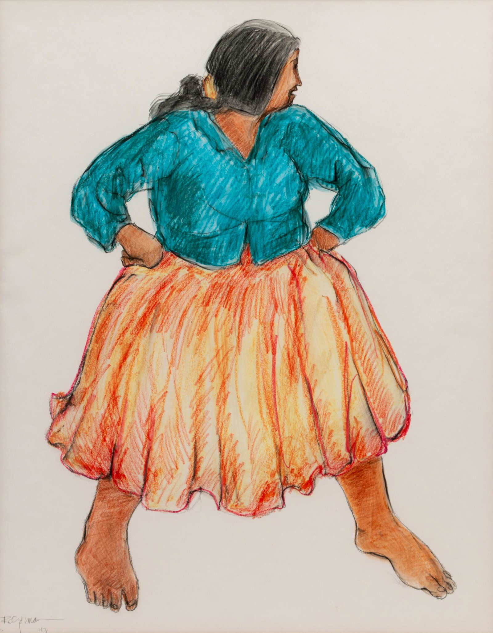 R.c. Gorman (dine, 1932 2005) Watermelon Lady, 1971