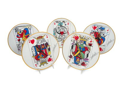 Five Continental Salvador Dali Themed Porcelain Plates