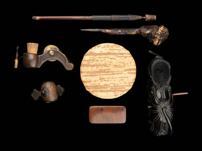 Six Japanese Writing Tools Length Of Longest 8 In., 20.5 Cm.