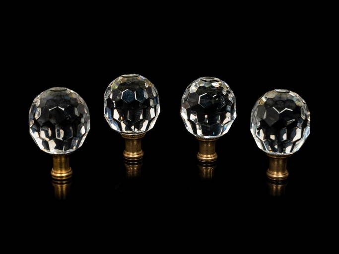 A Set Of Four Waterford Cut Glass Lamp Finials