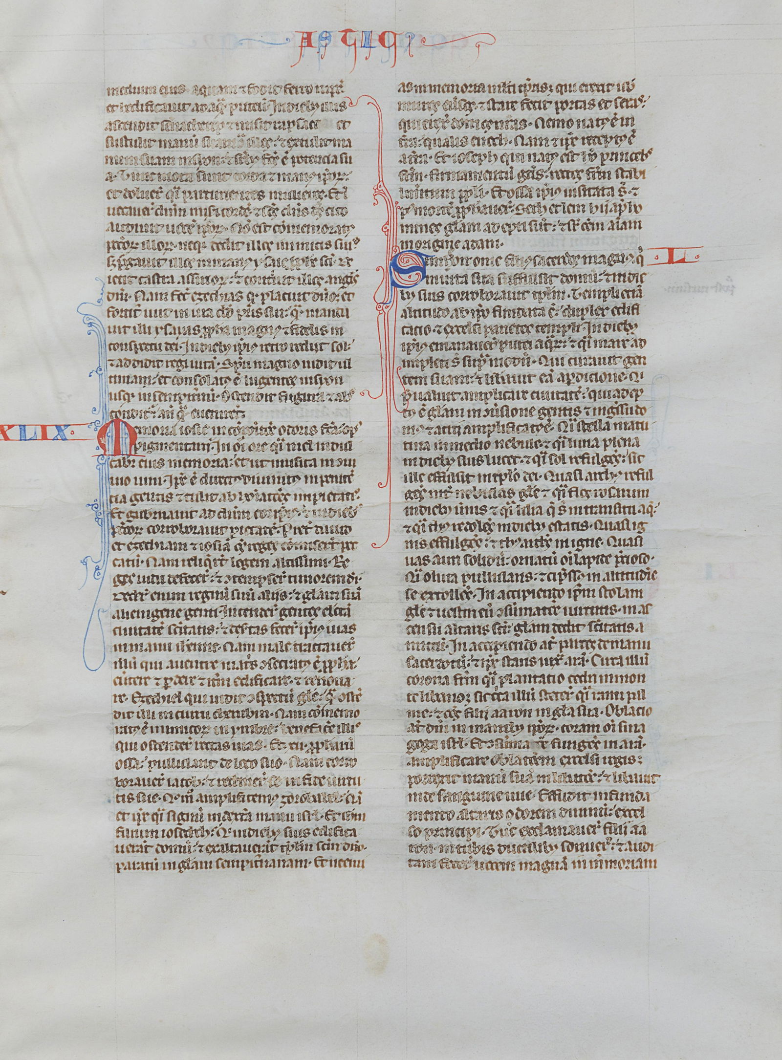 [bibles Manuscript Leaves]. Bible, In Latin. 3 Leaves. [france (paris ...